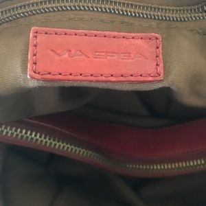 Via Spiga | Bags | Via Spiga Large Red Leather Shoulder Bag | Poshmark
